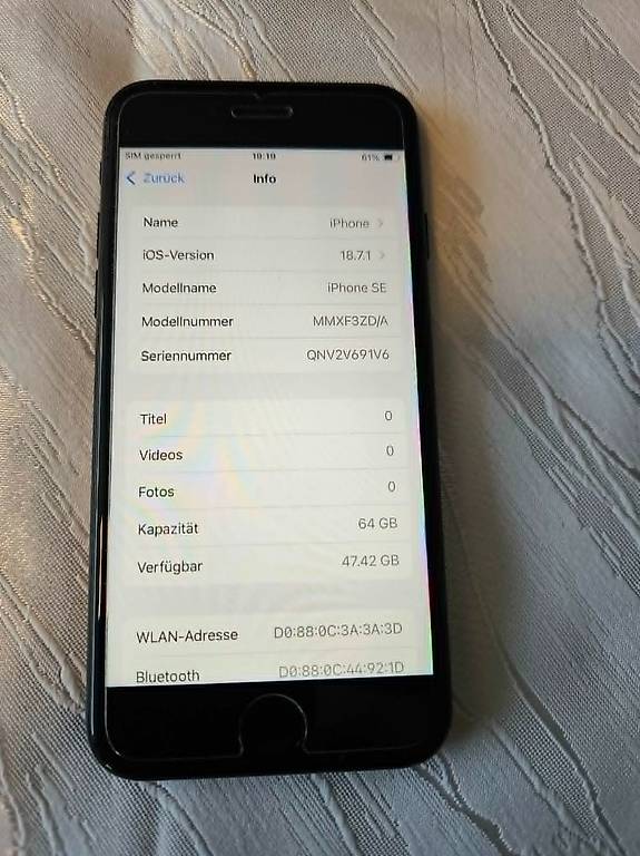 Apple iPhone SE (3 Generation) wie neu 64 GB 5G, SIM + eSIM im Kanton ...