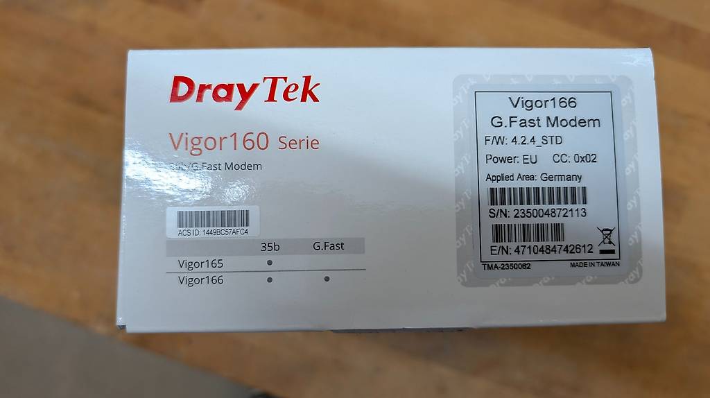 Draytek Vigor 166 DSL / G-fast Modem/ Router, mit Garantie im Kanton ...