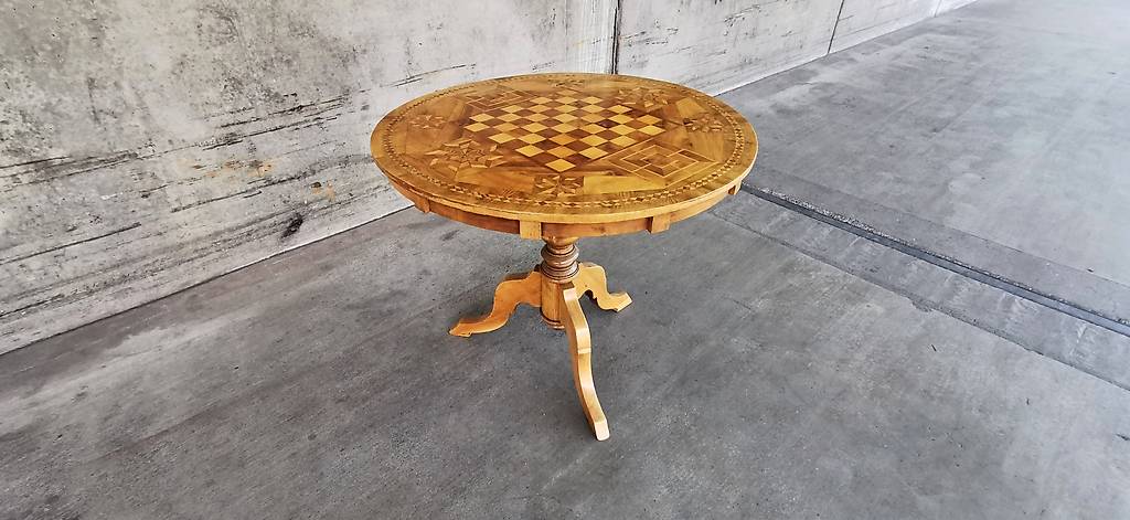 Antiker Spieltisch + Biedermeier + Dame Mühle Schach im Kanton ...