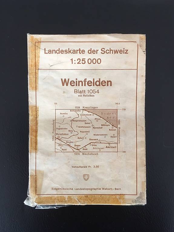 Landeskarte der Schweiz - Weinfelden 1:25000 Cantone Sciaffusa - tutti.ch
