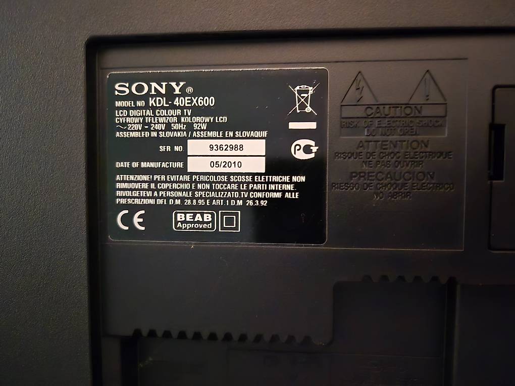 SONY KDL-40EX600 (TV-Gerät) im Kanton Uri - tutti.ch