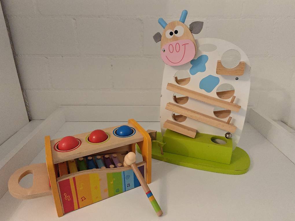 Spielzeug mit Xylophon und Kugelbahn aus Holz im Kanton Zürich - tutti.ch
