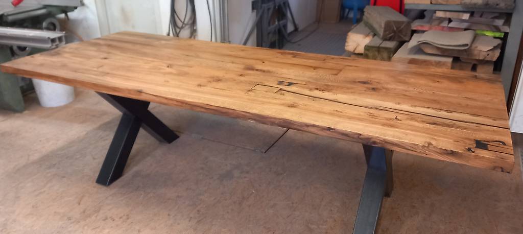 Schweizer Massivholztisch aus Altholz Eiche rustikal 265cm im Kanton ...