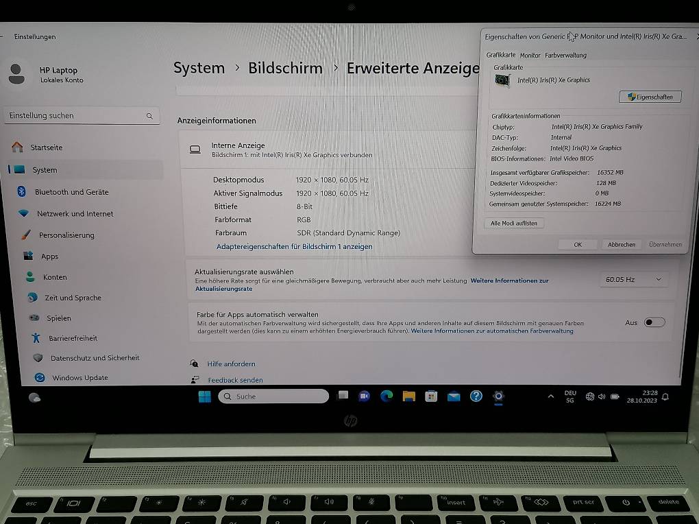 HP Laptop i5-1135G7 -2.40Ghz ,32GB DDR4 ,256GB SSD,Win11 PRO im Kanton ...