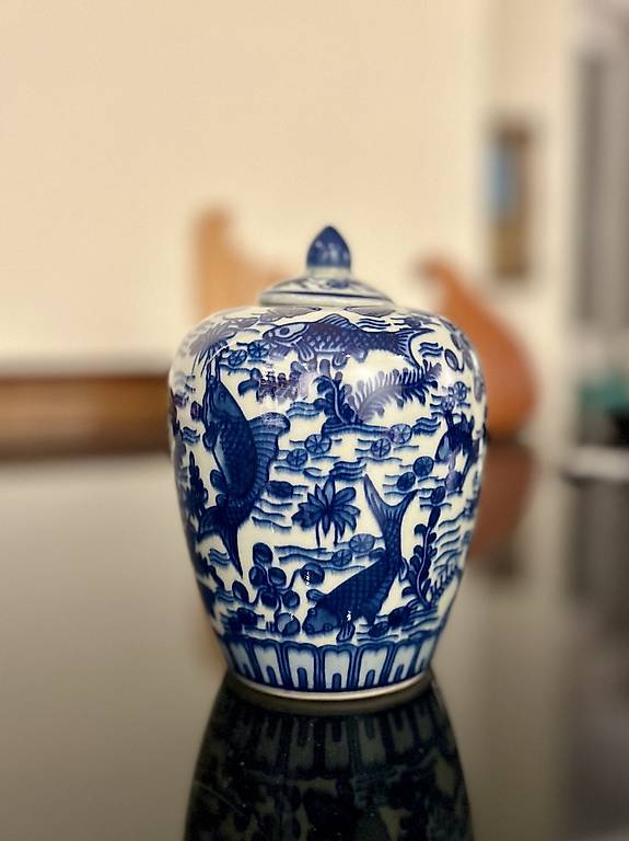 Delft - Piccolo vaso blue holland - koj fish im Kanton Tessin - tutti.ch