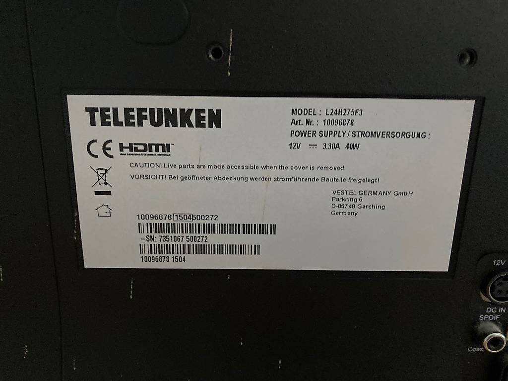 TV-Gerät Telefunken 55 x 33 cm/60 cm im Kanton Zürich - tutti.ch