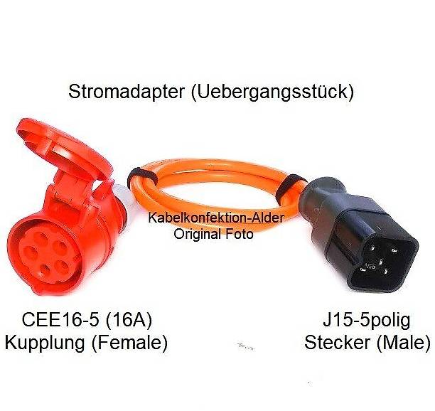 J15 Stecker- auf CEE16-5 Kupplung Stromadapter -10kW Innen im Kanton St. Gallen - tutti.ch