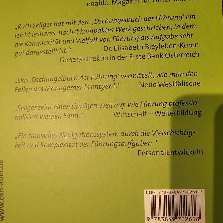 Das Dschungelbuch der Führung (Ruth Seliger) 2021 im Kanton Luzern ...