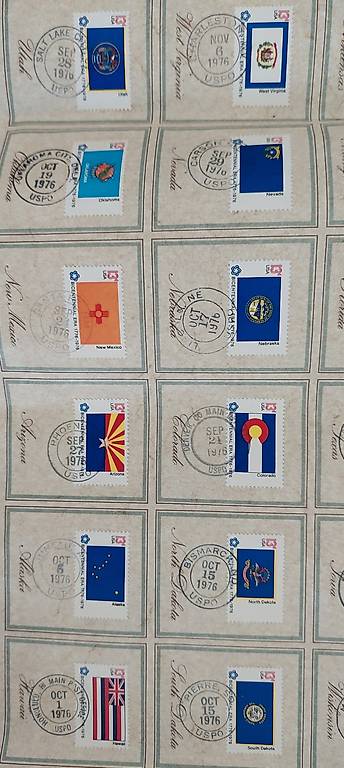1976 USA Bicentennial Stamp Document 50 States Canton Tessin - tutti.ch