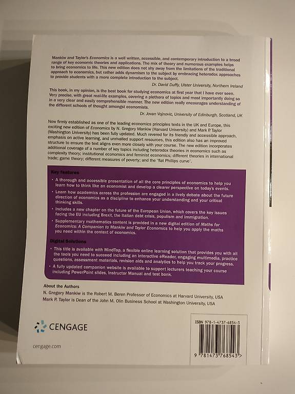 Economics N. Gregory Mankiw and Mark P. Taylor im Kanton Bern - tutti.ch