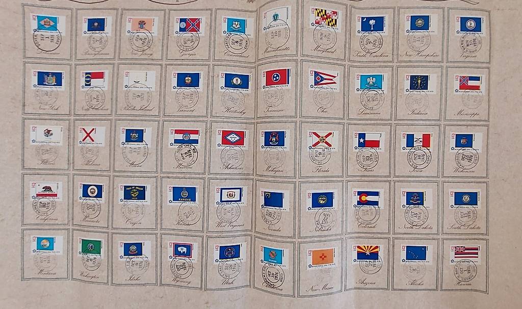 1976 USA Bicentennial Stamp Document 50 States Canton Tessin - tutti.ch