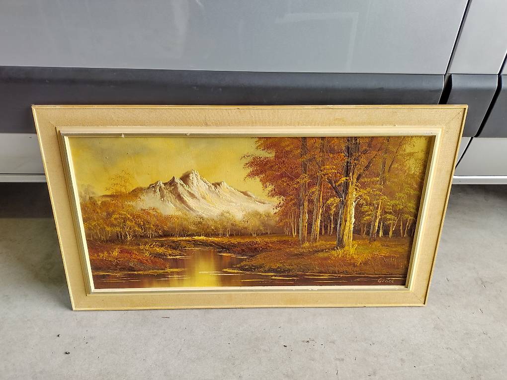 Schönes Original Göger Ölbild auf Leinwand mit Holzrahmen im Kanton St. Gallen - tutti.ch