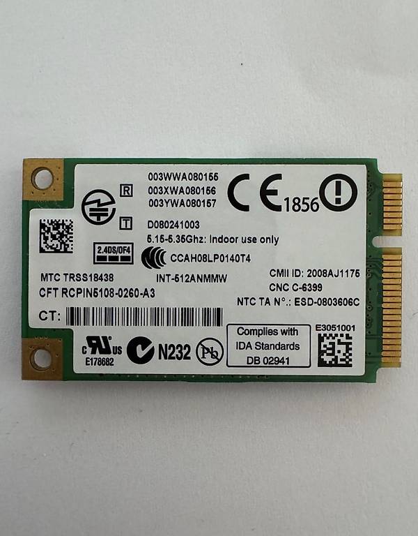 Intel WiFi Link 5100 Wireless Mini PCIe Karte (512AN_MMW) im Kanton ...