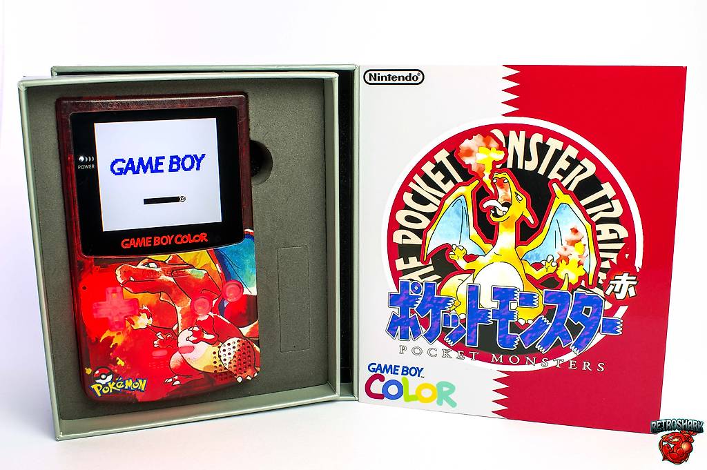 GameBoy Color IPS Pokémon Charizard Edition with LED Buttons Canton ...