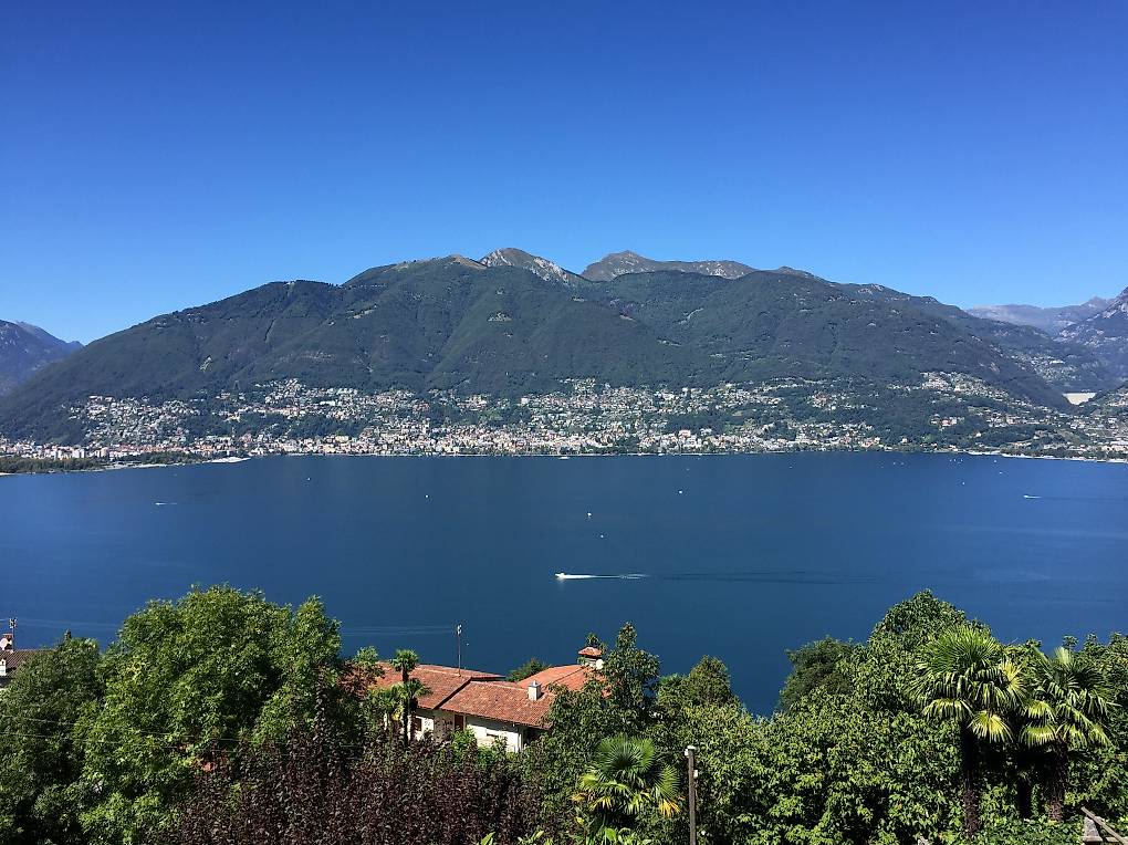 Ferienhaus mit Superaussicht auf den Lago Maggiore im Kanton Tessin ...