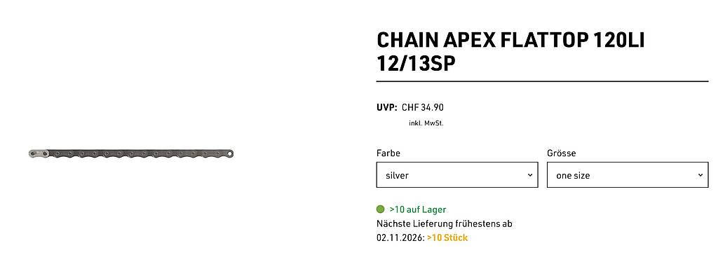 Sram Apex AXS Wechsel, Kassette und Kette, 12-Gang im Kanton Aargau ...