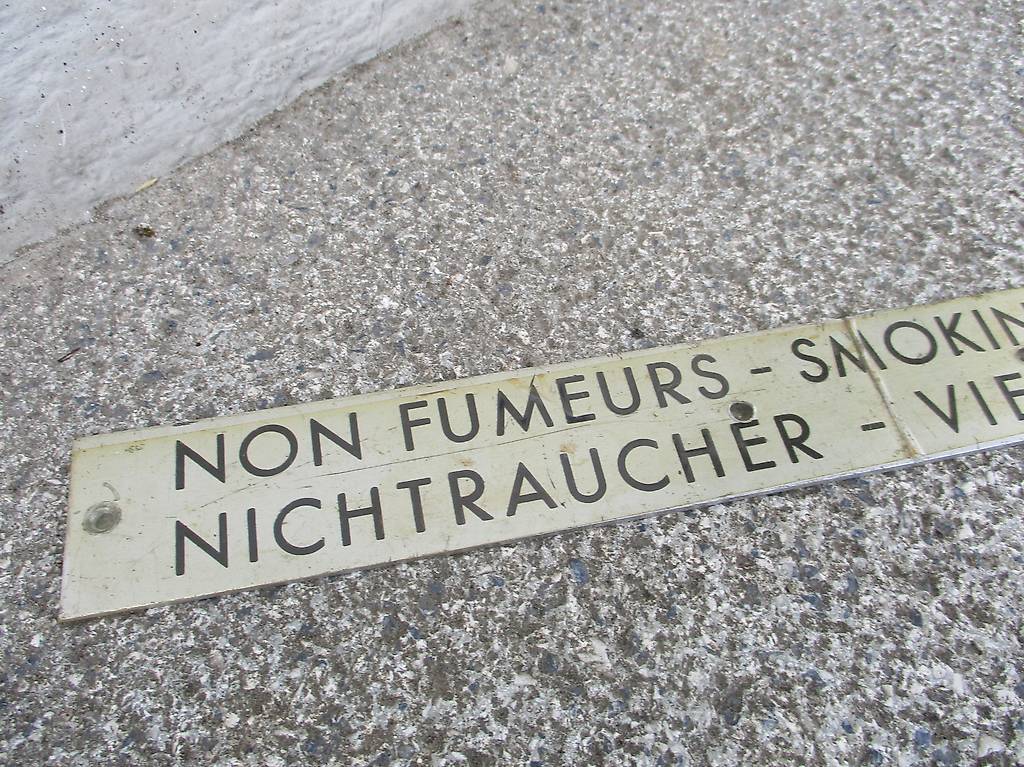 Metall-Schild NICHTRAUCHER SBB CFF FFS NON-FUMEURS Canton Argovie ...