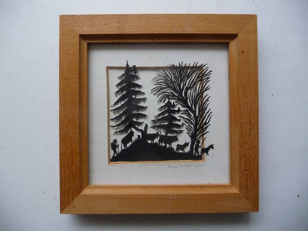 MINIATUR-SCHERENSCHNITT - SIGNIERT SUSANNE SCHLÄPFER-GEISER im Kanton ...