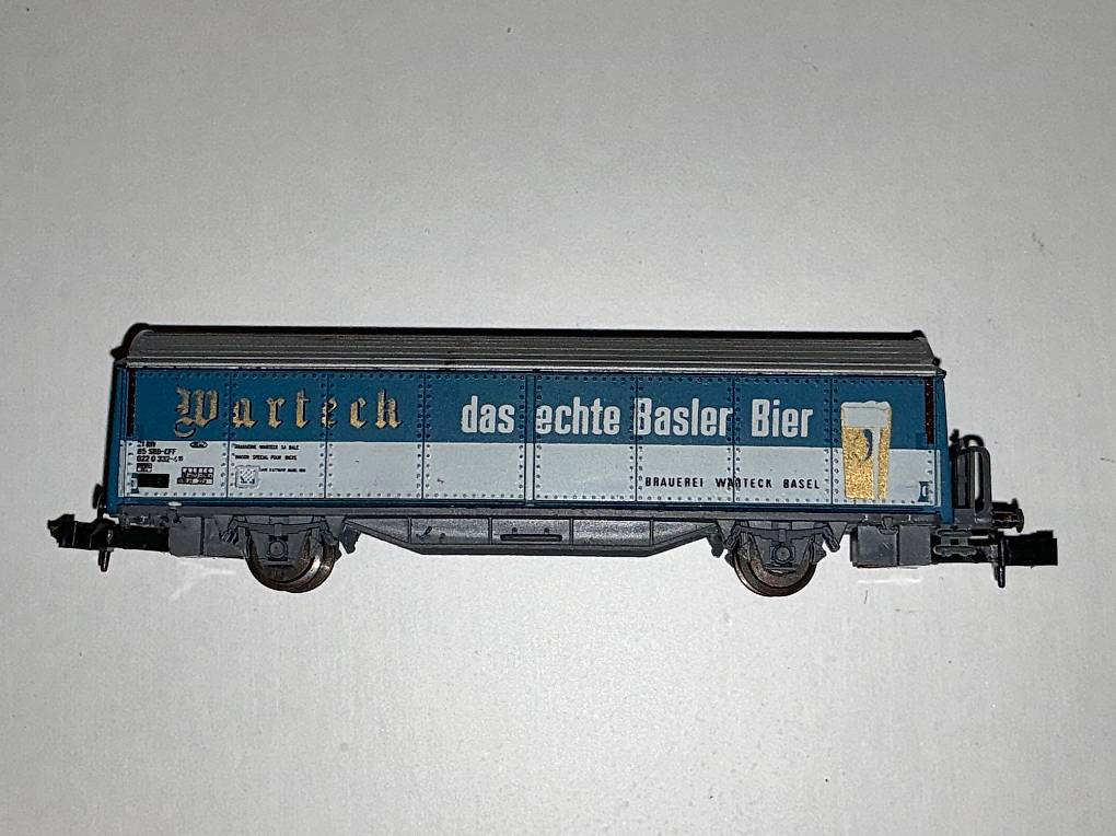 Warteck das echte Basler Bier, Bierwagen, Spur N im Kanton Thurgau ...