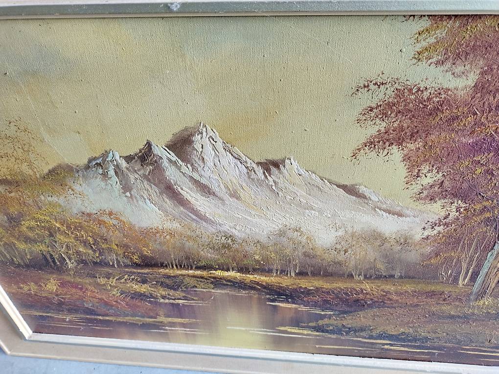 Schönes Original Göger Ölbild auf Leinwand mit Holzrahmen im Kanton St. Gallen - tutti.ch