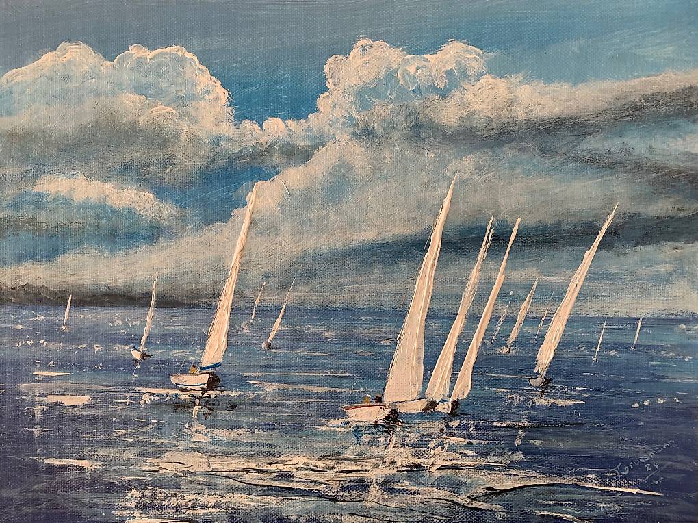 Segelboote am Wind, signiert M. Grossmann im Kanton Aargau - tutti.ch