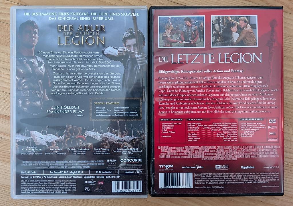 Der Adler der neunten Legion / Die letzte Legion (DVD) Cantone Zurigo ...