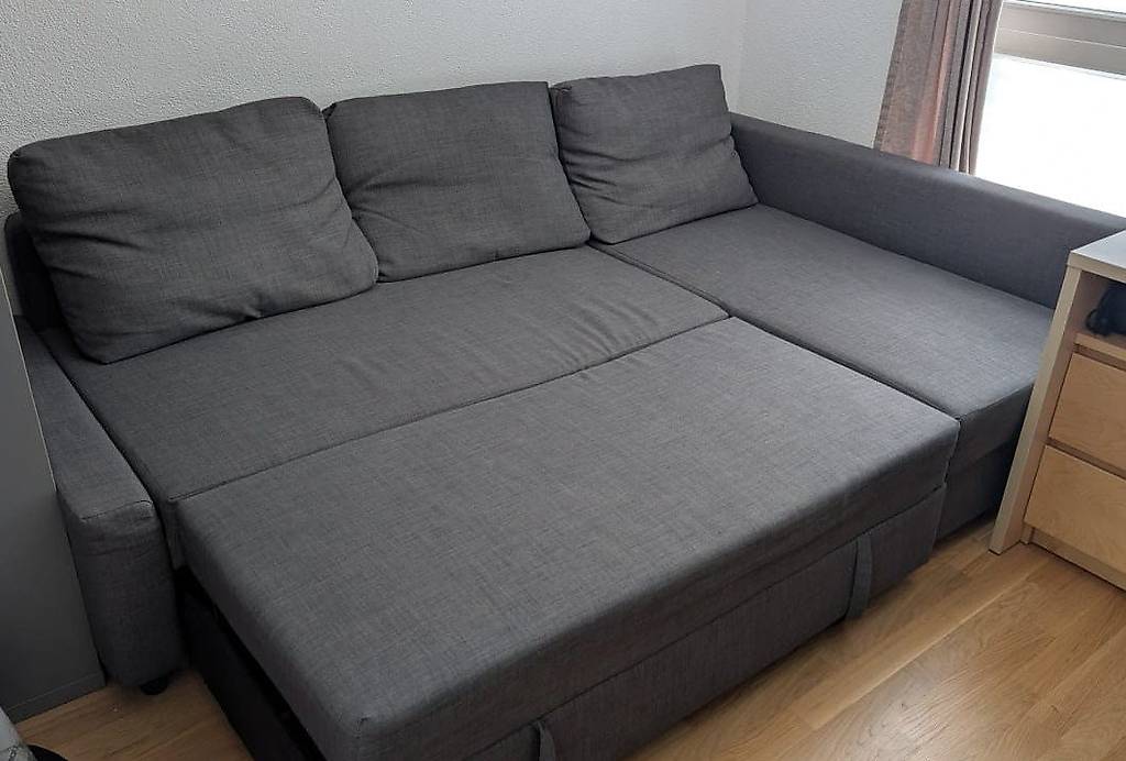 FRIHETEN IKEA Eckbettsofa mit Bettkasten, dunkelgrau im Kanton St ...