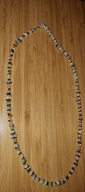 Halskette Opal- Splitter blau,weiss 49cm RAR im Kanton Aargau - tutti.ch